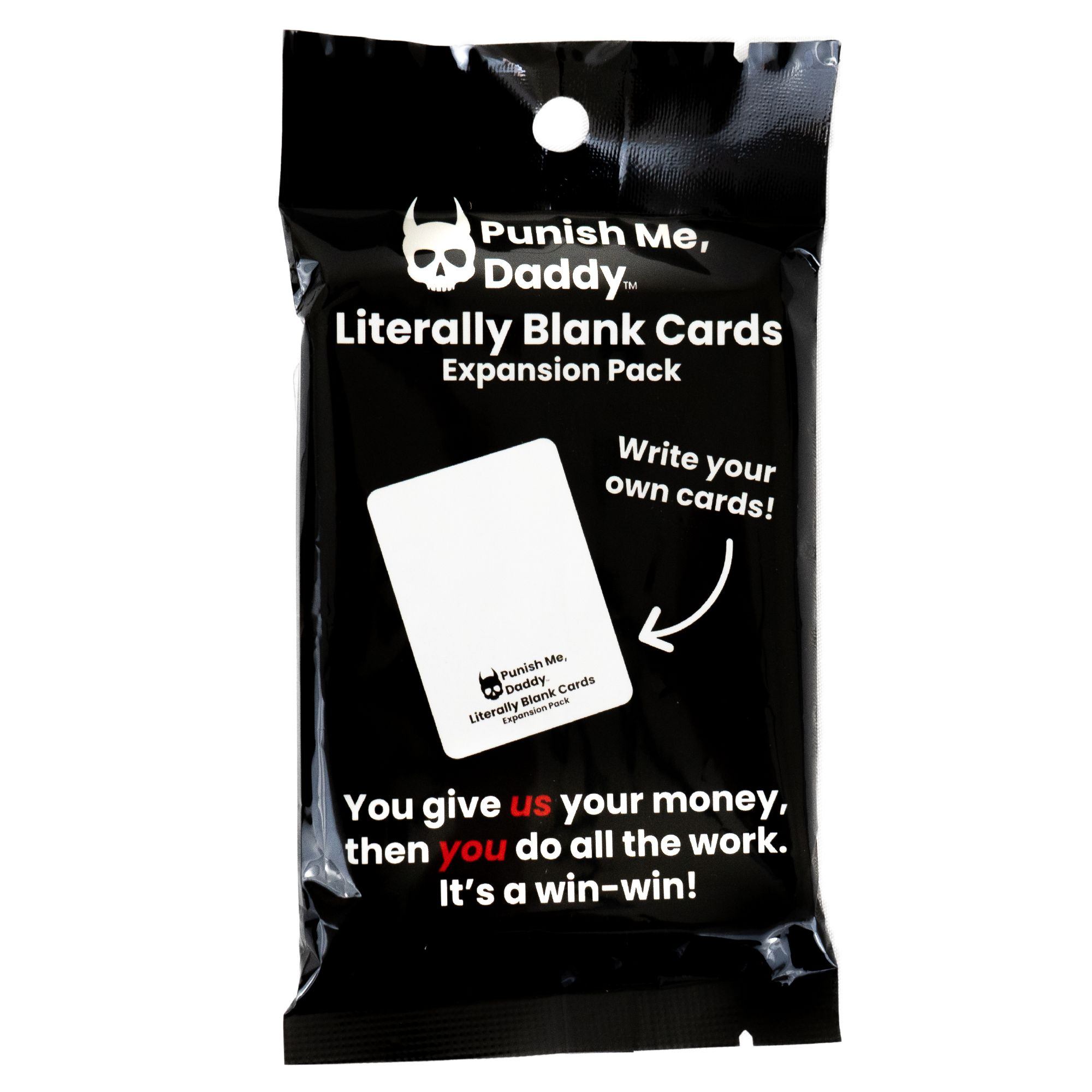 Punish Me Daddy Literally Blank Cards Expansion Pack Zombie Ghost Games